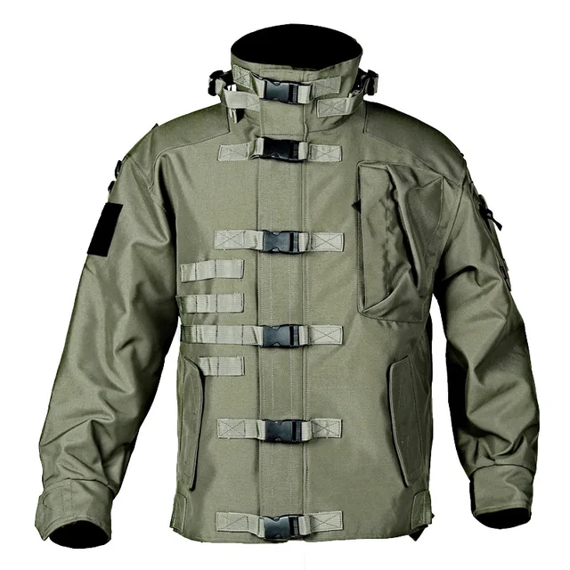 Men's Tactical Cargo Jackets Casual Multi-pocket Wear-resistant ...