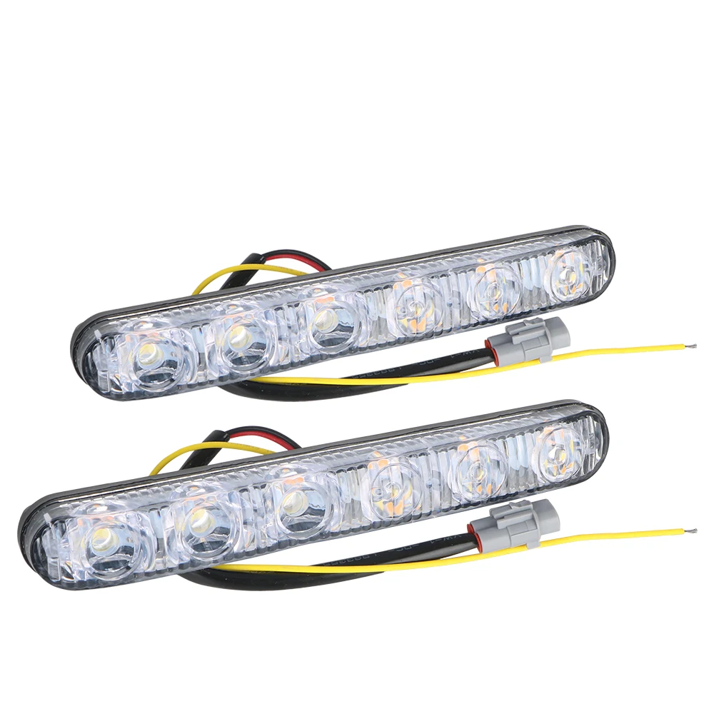 1 Pair Daylight Auto Daytime Running Lights Car Daytime LED Light DC ...