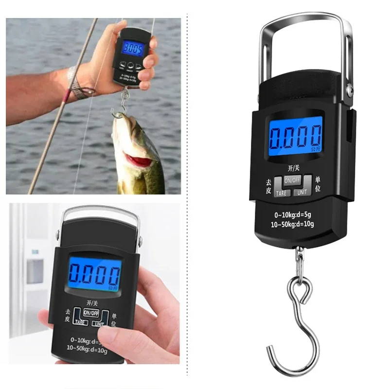 50kg-Pocket-Scale-Weighing-Electronic-Balance-Digital-Fish-Hook-Hanging ...