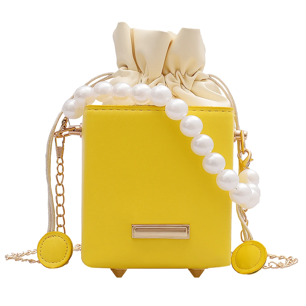 Women-Square-Box-Shoulder-Bag-PU-Pearl-Chain-Mini-Handbag-Drawstring ...