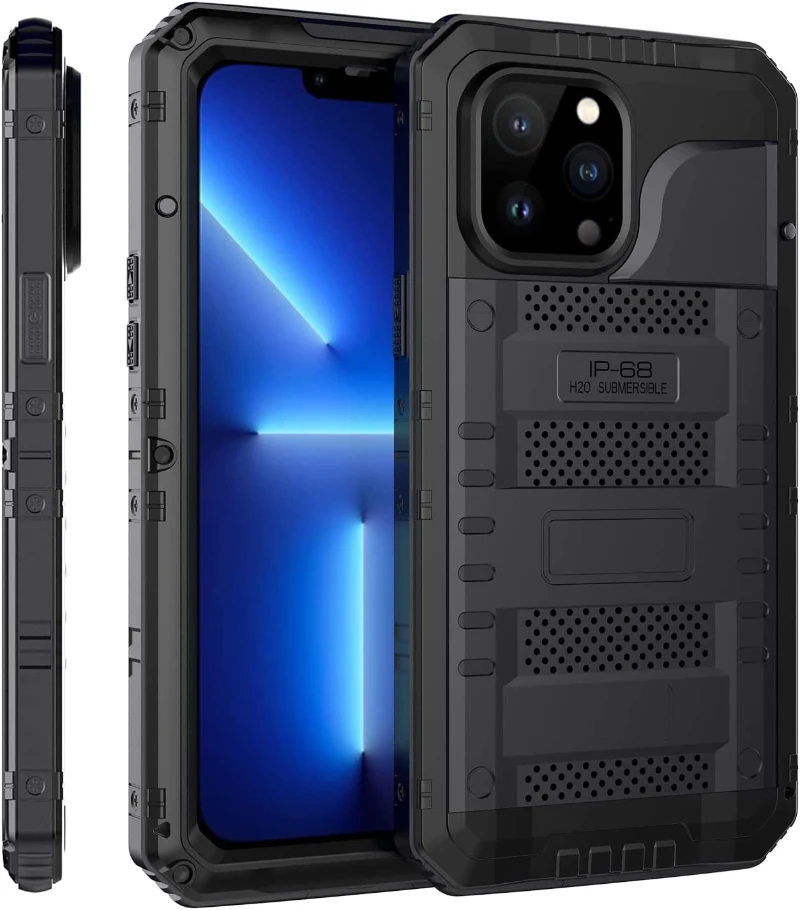 IP68 Full Body Protection Waterproof Rugged Metal Case for iPhone 13 ...