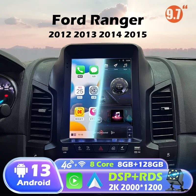 Android 13 Car Stereo 9.7" for Upgrade Ford Ranger F250 2011-2015 ...