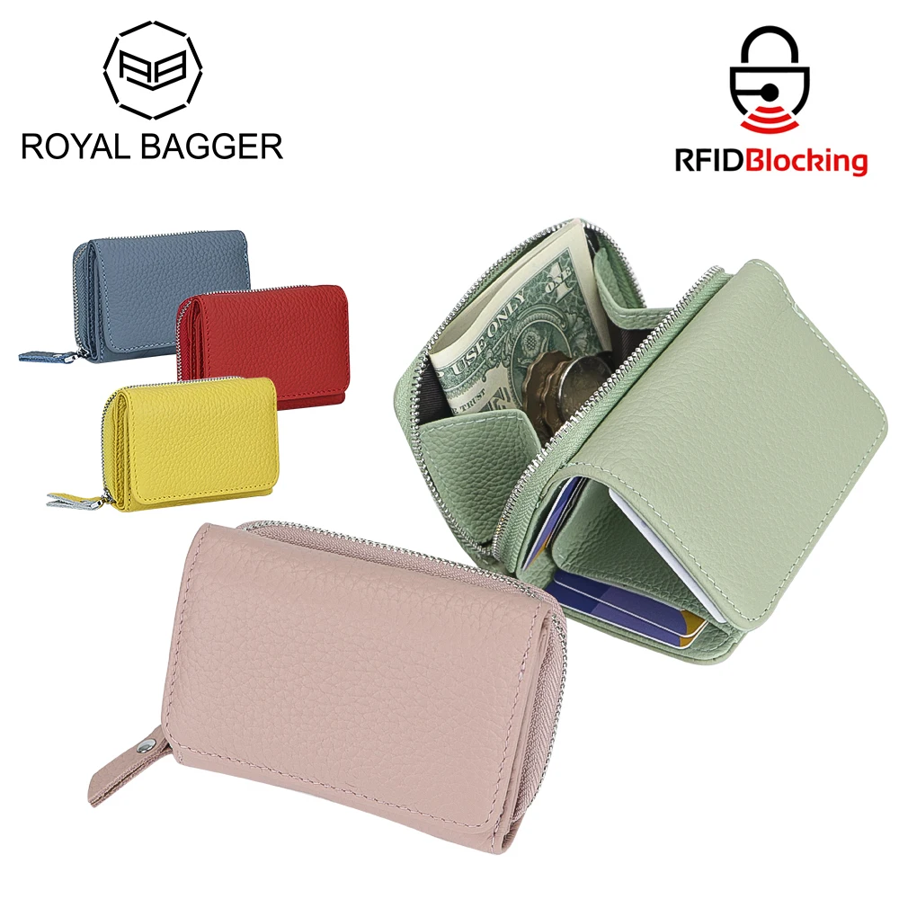Royal-Bagger-RFID-Mini-Solid-Color-Short-Clutch-Wallet-Genuine-Leather ...