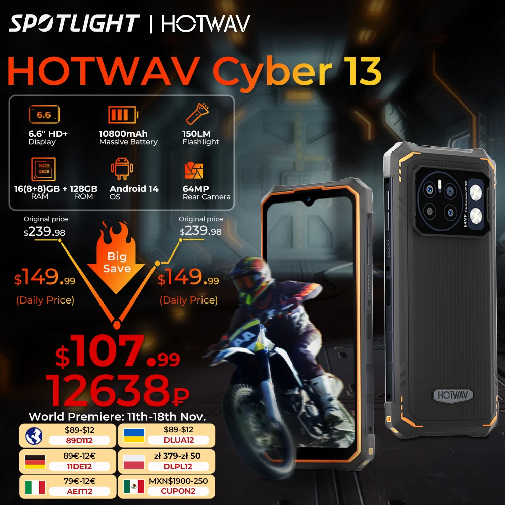 Smartfon HOTWAV Cyber 13 za $130.74 / ~529zł - LowcyChin.pl