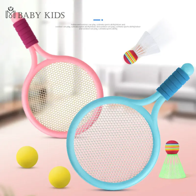 1-Set-Beach-Tennis-Kids-Dual-Shuttlecock-BadmintonTennis-Racket-Ball ...