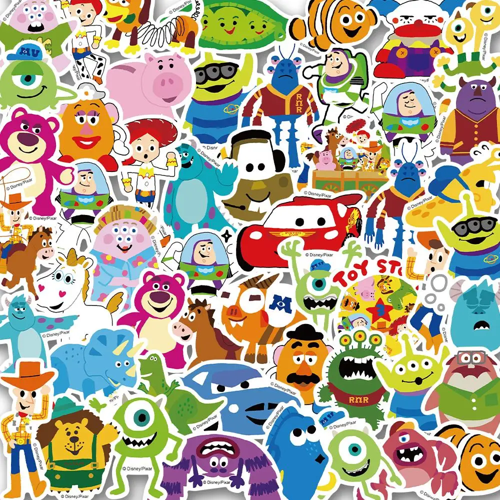 50PCS-Pixar-Animation-Collection-Cartoon-Toy-Story-Stickers-Graffiti ...