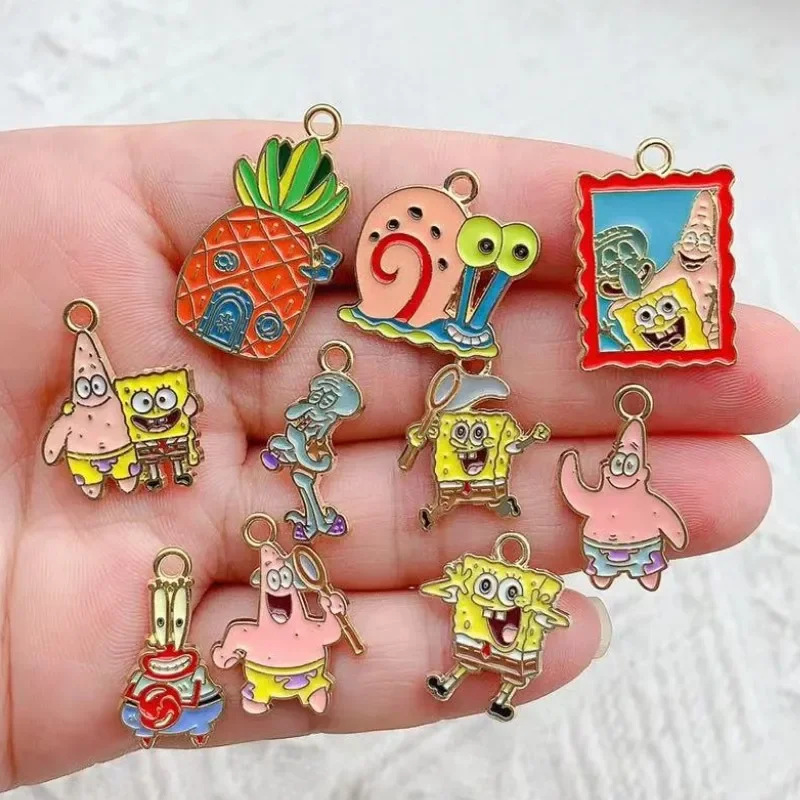 10PCS-Cartoon-SpongeBob-SquarePants-Patrick-Star-Pendant-Key-Chain ...