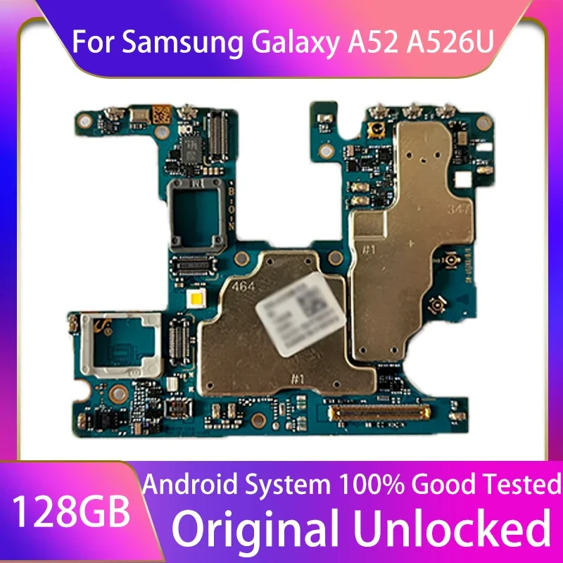 Unlocked For Samsung Galaxy A52 A526U Motherboard 128GB Mainboard ...