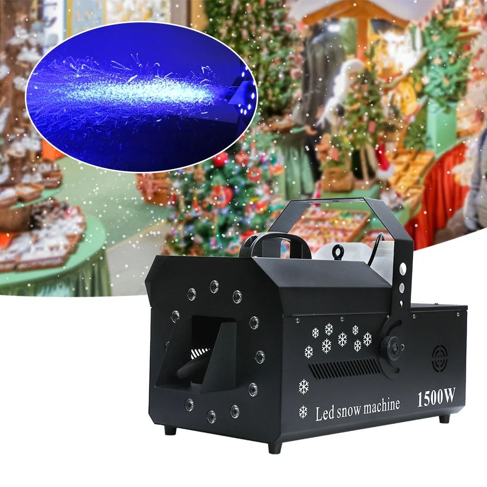 1500W Snow Machine with LED Lights, Manual / Remote / DMX, LED Three ...