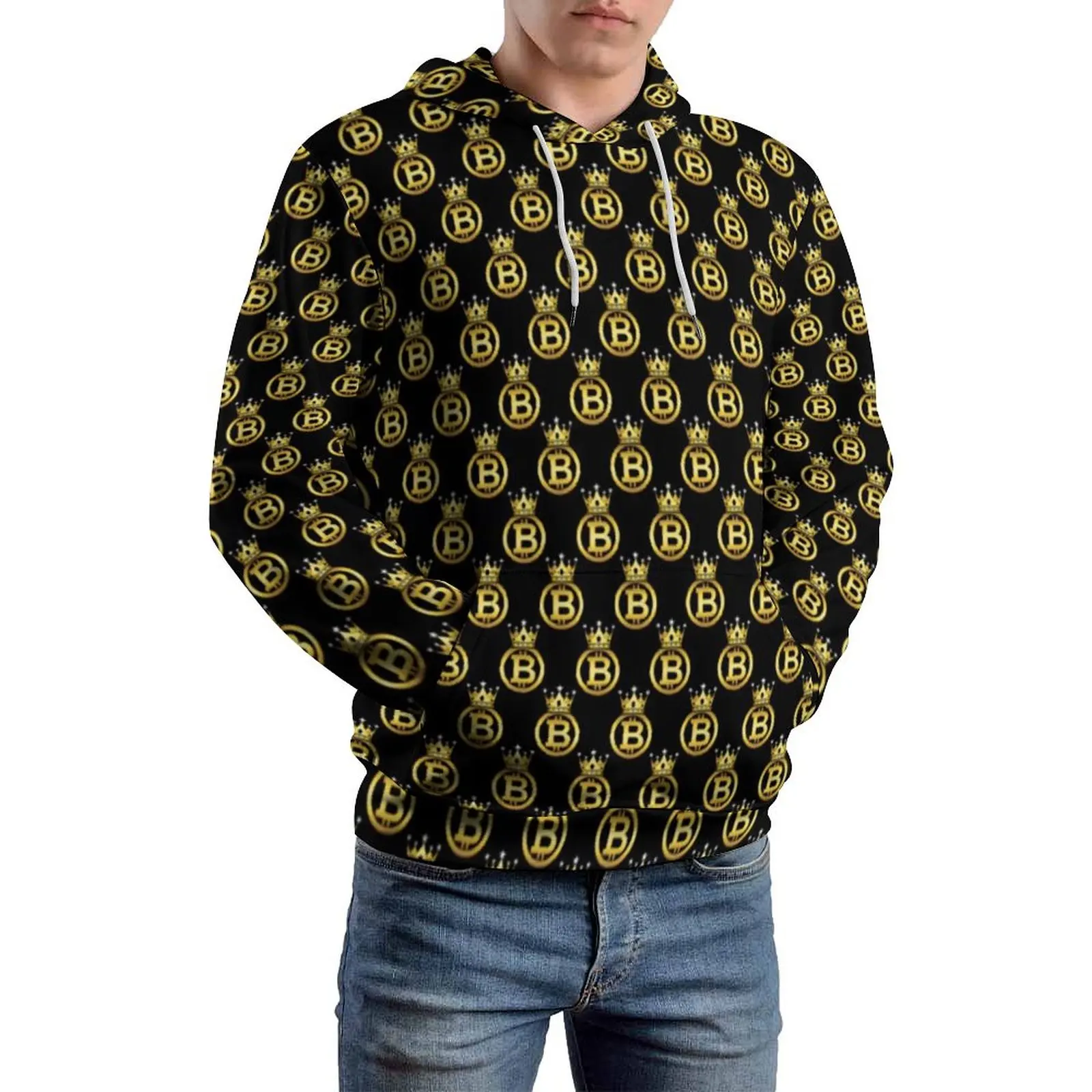 Gold-Crown-Bitcoin-Casual-Hoodies-Male-Cryptocurrency-Coin-Pattern ...