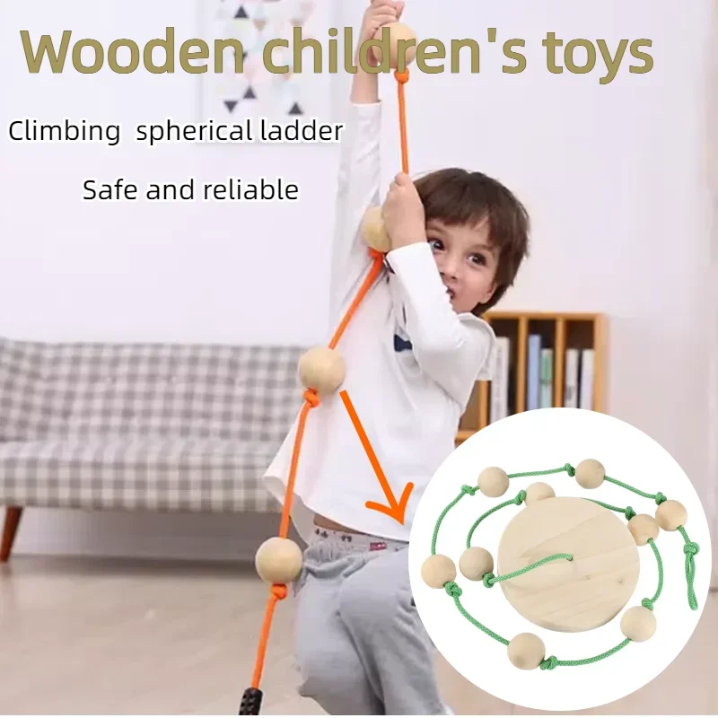 Kids-Fitness-Toy-Wooden-Tetherball-Gym-Activity-Equipment-Indoor ...
