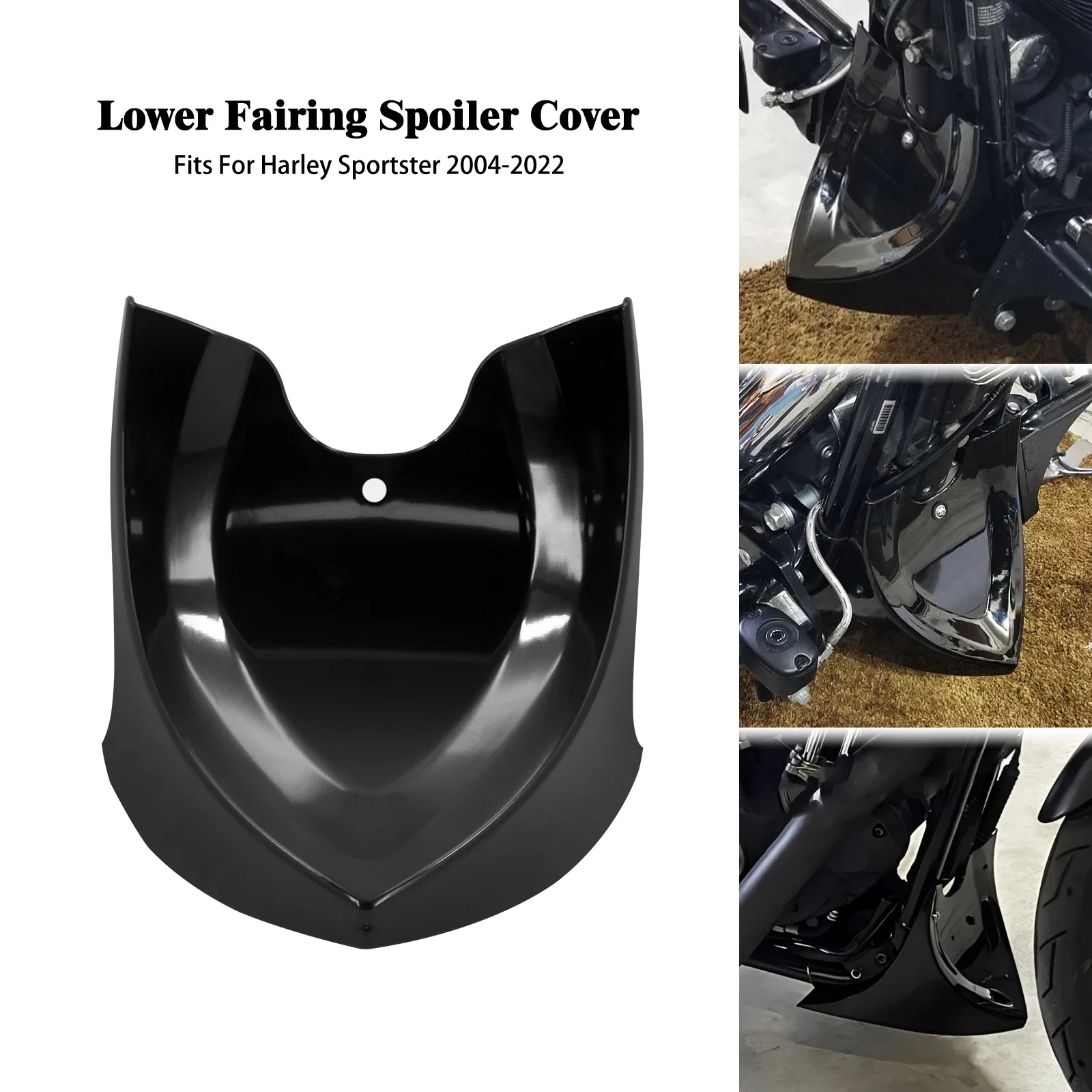 Motorcycle Black Front Chin Fairing Spoiler Lower Air Dam Cover ...