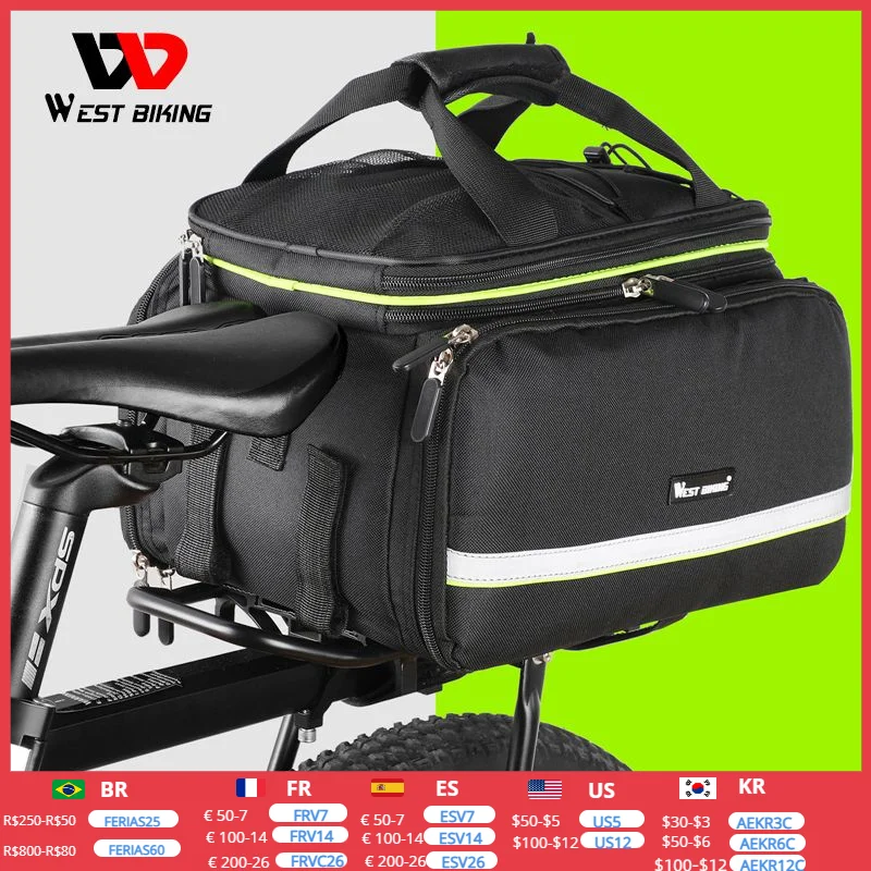 Waterproof Bicycle Saddle Bag Reflective 20L Large Capacity Tail Rear 3 ...