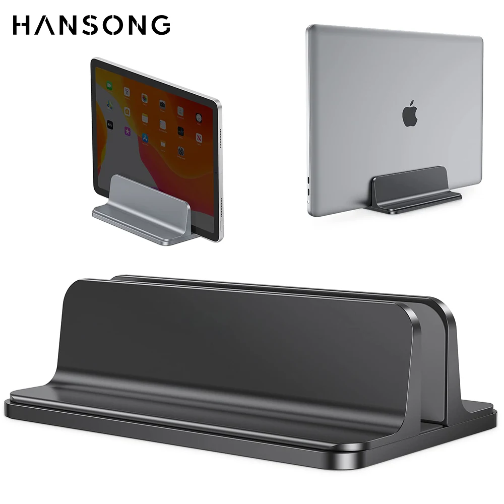 Vertical Laptop Stand For MacBook Aluminum Stand With Adjustable Dock ...