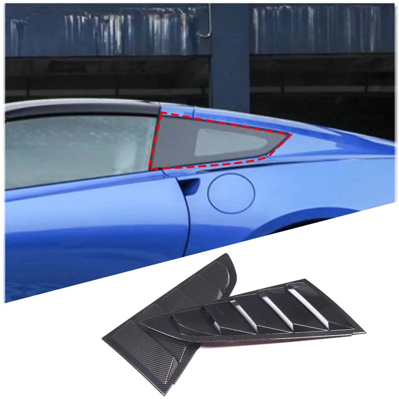For Corvette C7 2014-2019 rear triangle blinds Car rear window ...