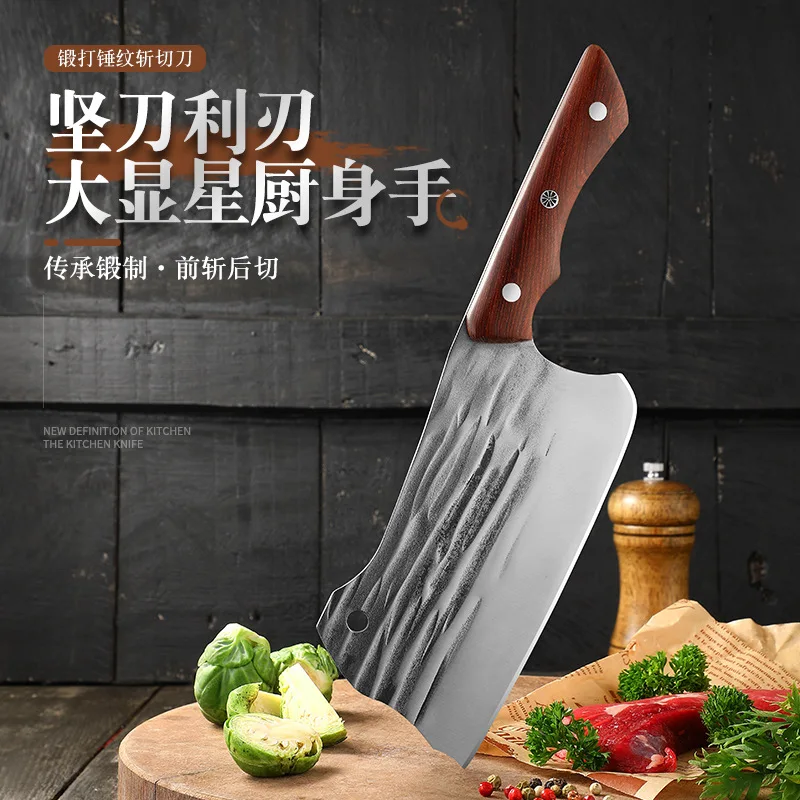Hand-forged-kitchen-knife-Chopping-bone-and-slicing-knife-Chef-knife ...
