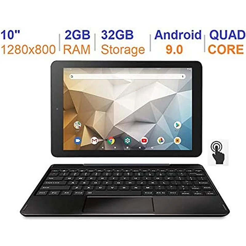 Android 9.0 Tablet com Teclado, Casa para PC, MT8167, Quad Core, 2GB ...