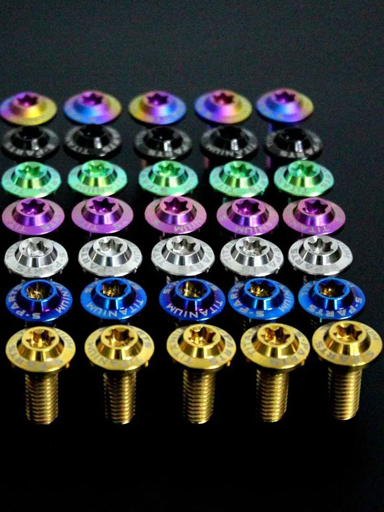One Set M5/M6/M8 + Washer GR5 Titanium Alloy Mushroom Head Bolt for ...
