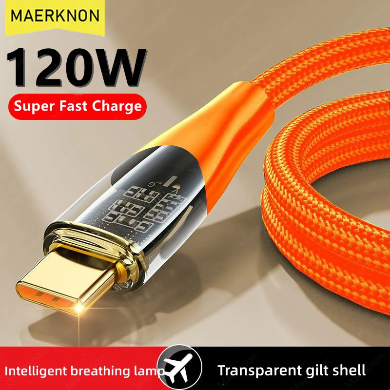 120w 6a USB C Kabel Super Schnell ladekabel Telefon Ladekabel für Huawei P40 Samsung Xiaomi ...