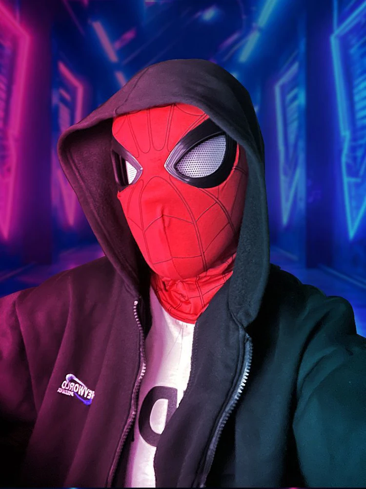 Marvel-Capuz-do-Homem-Aranha-com-Olhos-M-veis-Manual-El-trico-M-scara ...