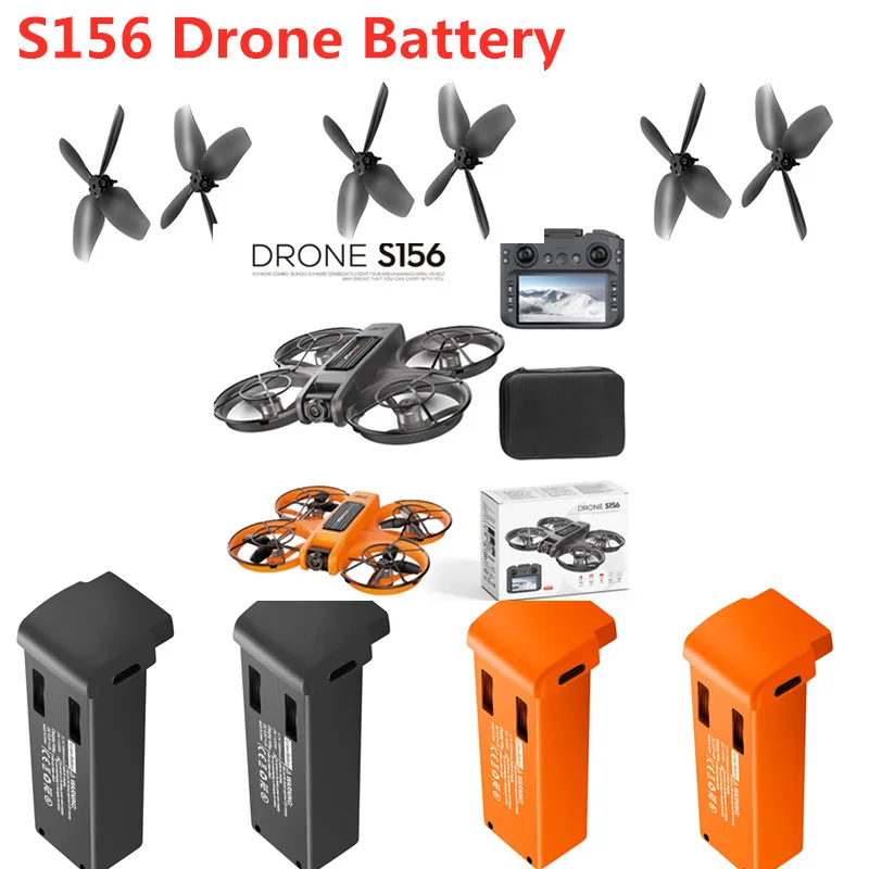S156 RC Drone batterie S156 écran Drone 3.7V 1800MAH batterie hélice ...