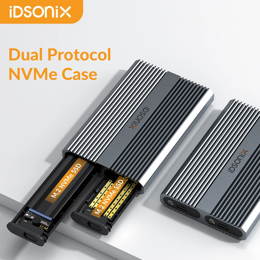 iDsonix-Dual-Bay-NVMe-SATA-Enclosure-Type-C-USB3-2-10Gbps-NVMe-PCIE-and ...