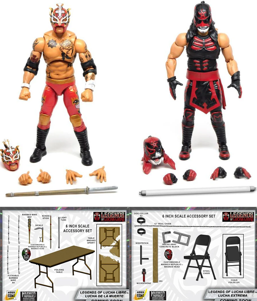 BFS 1/12 Wrestler Legend Luka Libre La Muerte Action Figure Tables ...