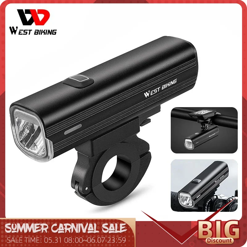 WEST-BIKING-1000-Lumen-Bicycle-Light-Front-Lamp-4500mAh-Type-C-Charging ...