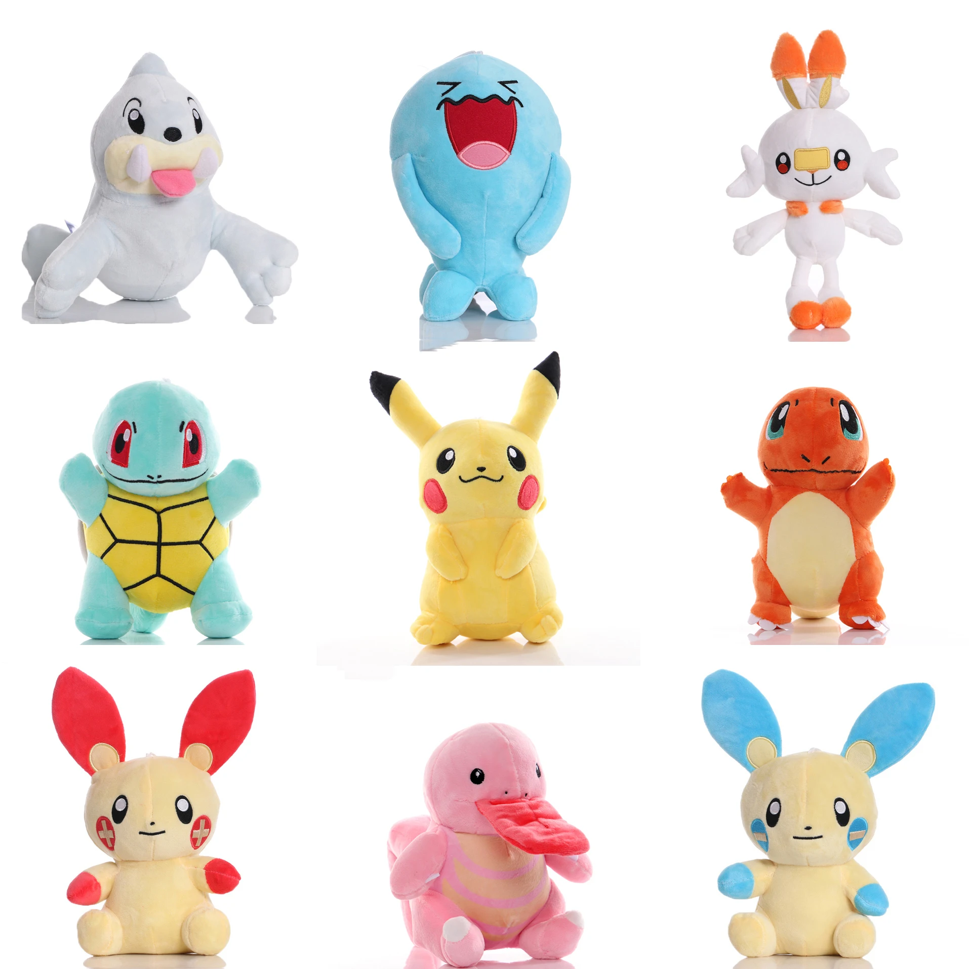 Generic Baby Anime Pokemon Plush Toys Pikachu Charmander Squirtle ...