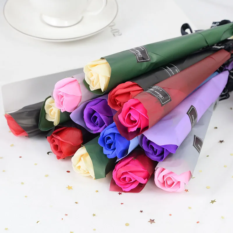 5Pcs-Artificial-Roses-Soap-Flowers-Creative-Romantic-Wedding-Favors ...