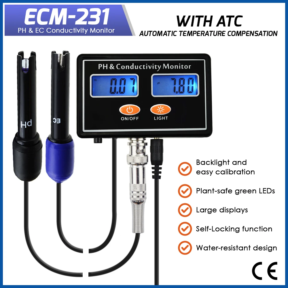 Online-PH-EC-Conductivity-Monitor-Meter-Tester-ATC-Water-Quality-Real ...