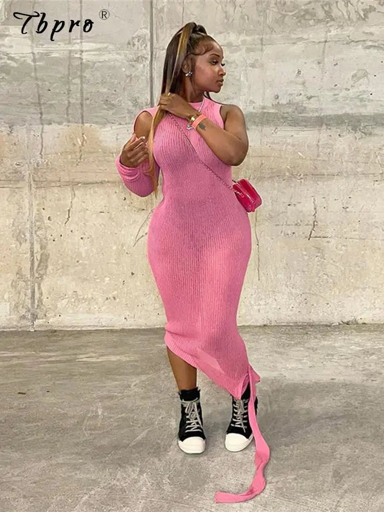 Pink Casual Dress With Sleeves