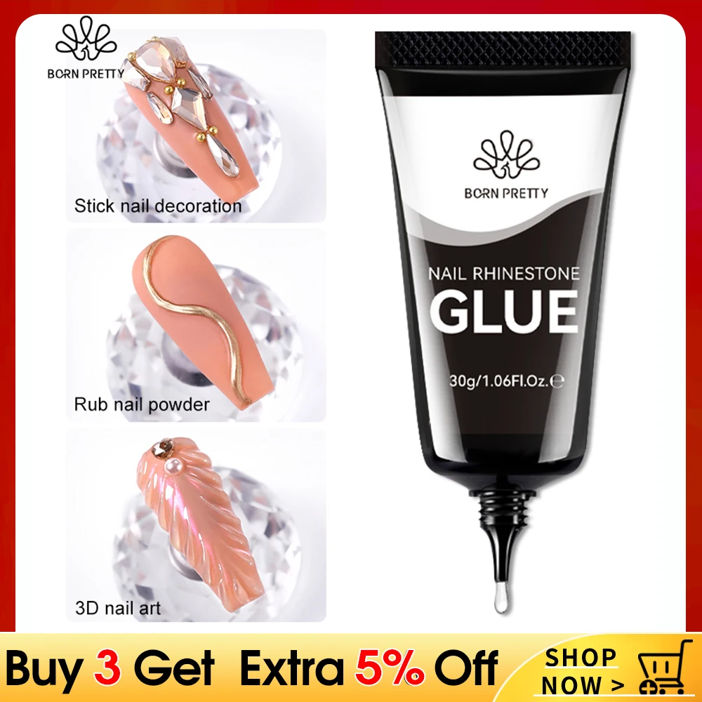 BORN-PRETTY-Nail-Rhinestone-Glue-30ML-Gel-Nail-Glue-for-Nail-Charm-3D ...