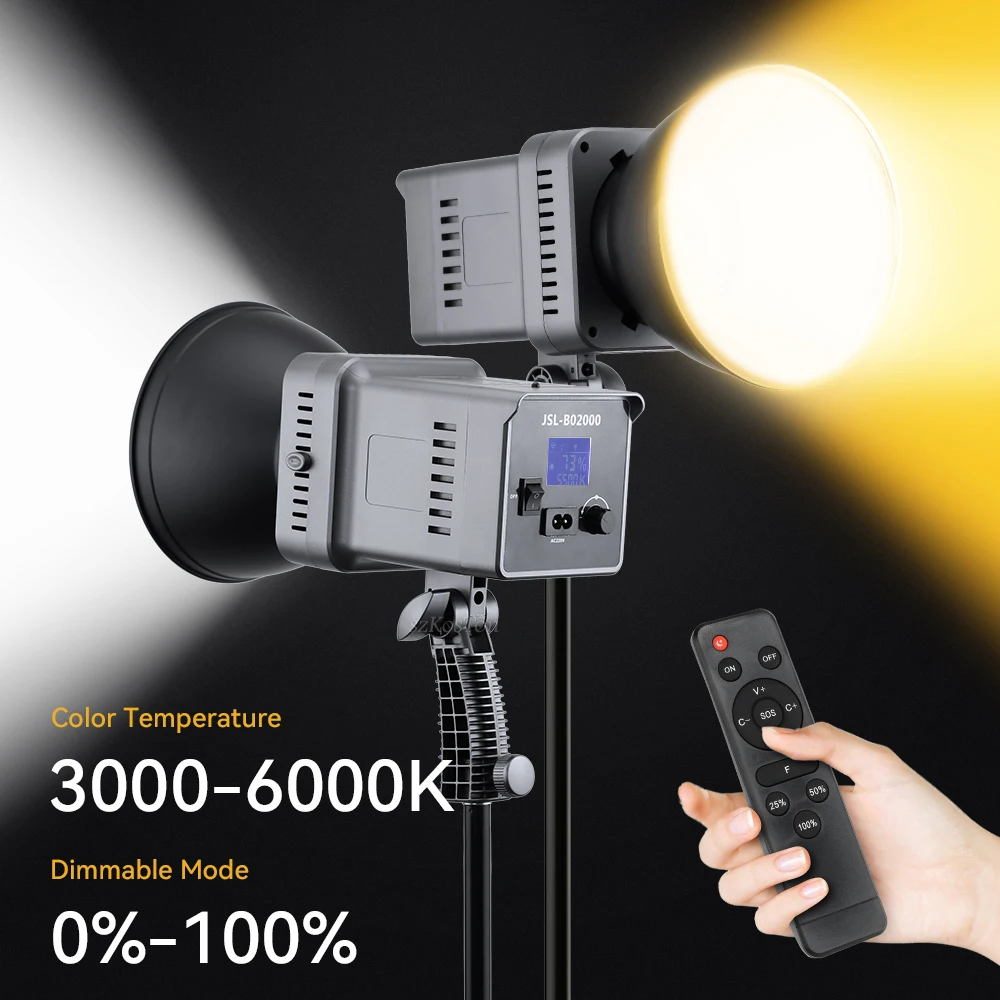 Lámpara LED COB de 100W para estudio fotográfico, luz de relleno de ...