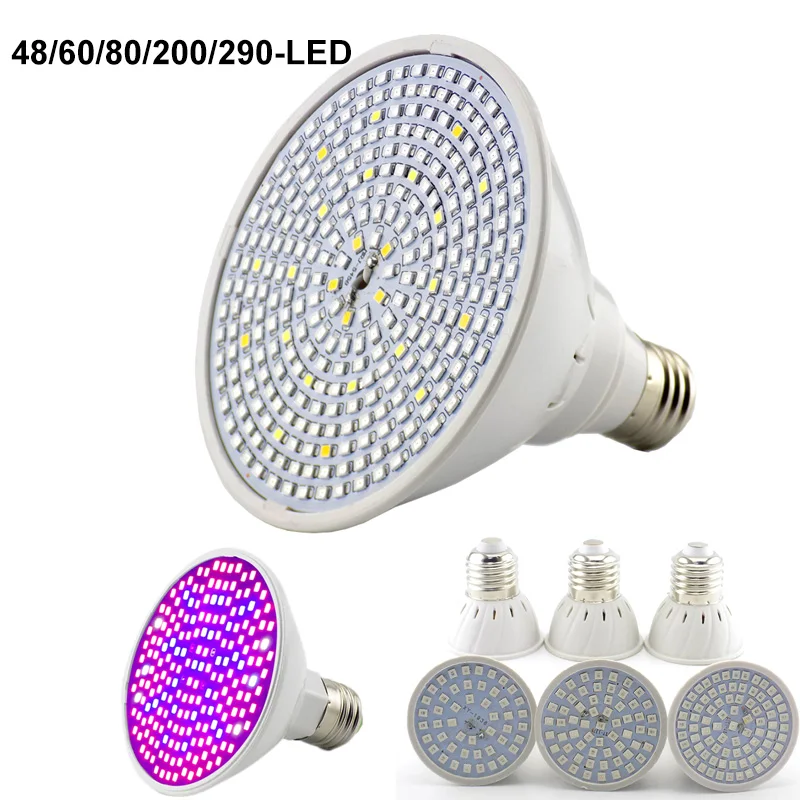 Led-plant-Flower-Grow-Light-Bulbs-E27-Full-Spectrum-red-uv-Growing ...