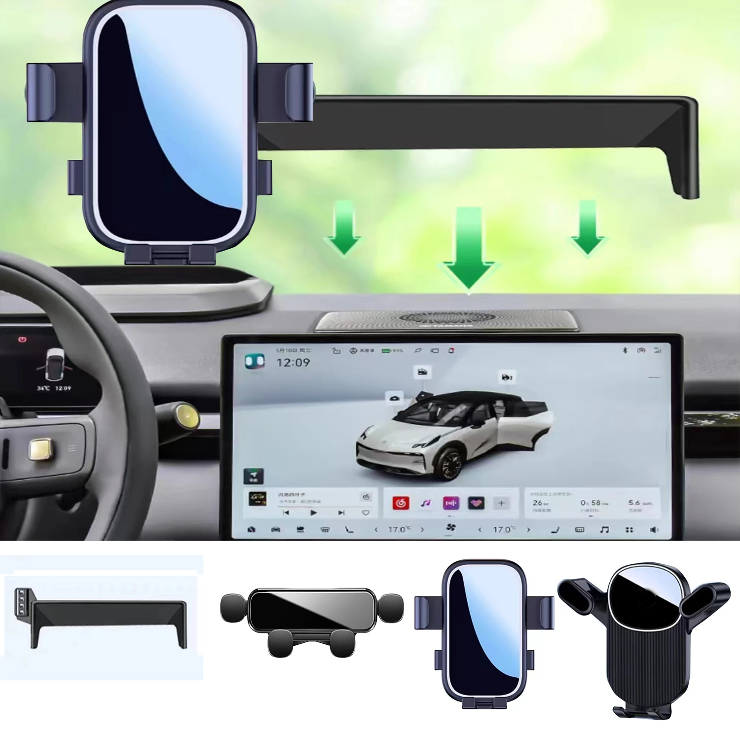 For-zeekr-x-2023-Car-Phone-Holder-14-6INCH-GPS-Stand-Stand-Rotatable ...