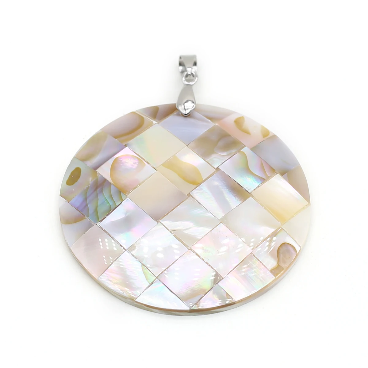 Natural-Shell-Pendant-Round-shape-Mother-of-Pearl-Exquisite-charms-For ...