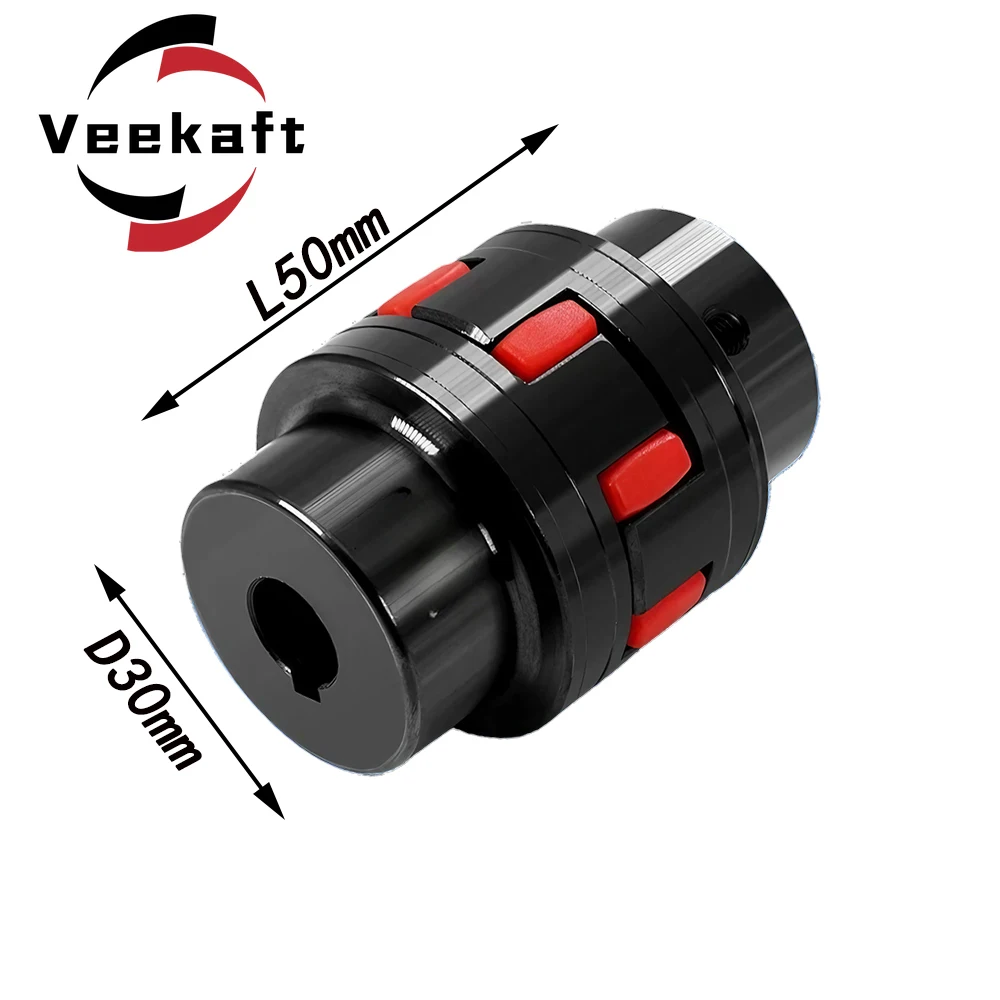 Veekaft Cnc 모터 볼 스크류 조 스파이더 플럼 스틸 샤프트 커플러 유연한 커플링 Xlo D30l50 8mm