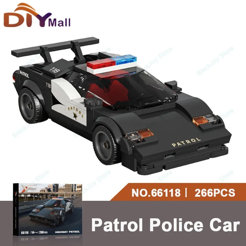 266PCS City Patrol Police Car Building Blocks DIY Model Kit Desktop ...