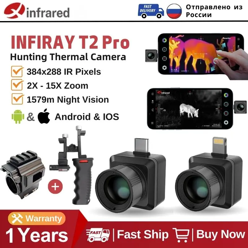 InfiRay Xinfrared T2PRO Monocular Thermal Camera Imager Night Vision Outdoor Hunting Infrared ...