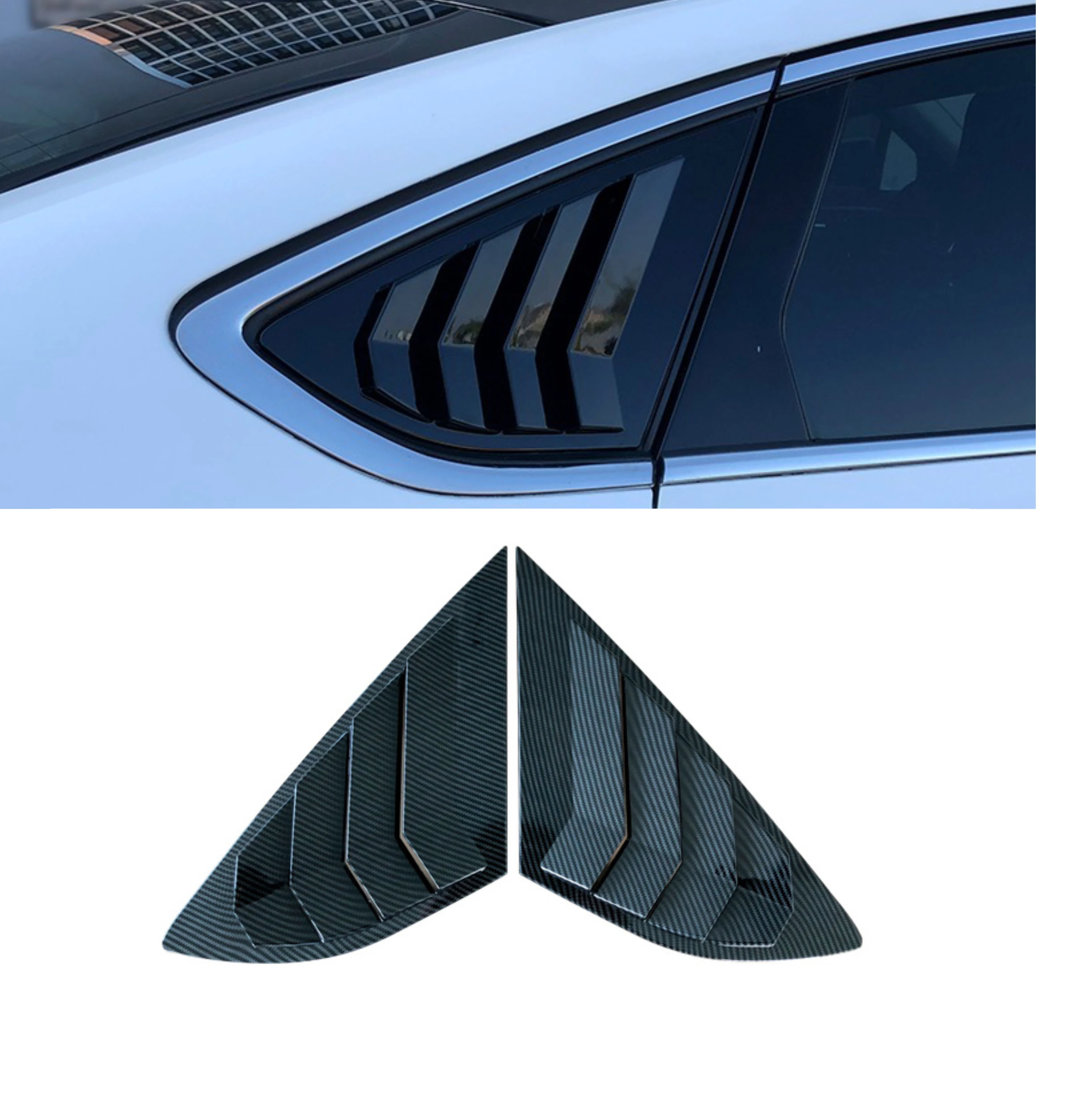 Rear-Side-Vent-Window-Scoop-Louvers-Shutter-Cover-For-Ford-Mondeo ...