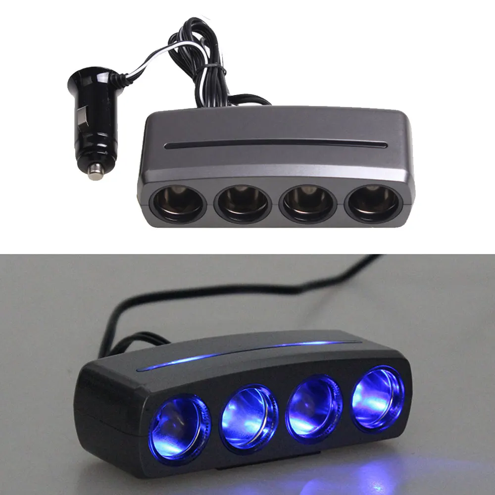 12V-24V Car Cigarette Lighter Socket Splitter Outlet Power Plug Charger ...