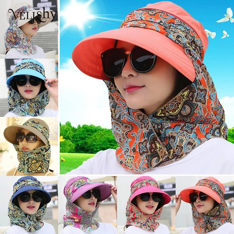 Fashion Women Summer Outdoor Riding Anti-uv Sun Hat Beach Foldable ...