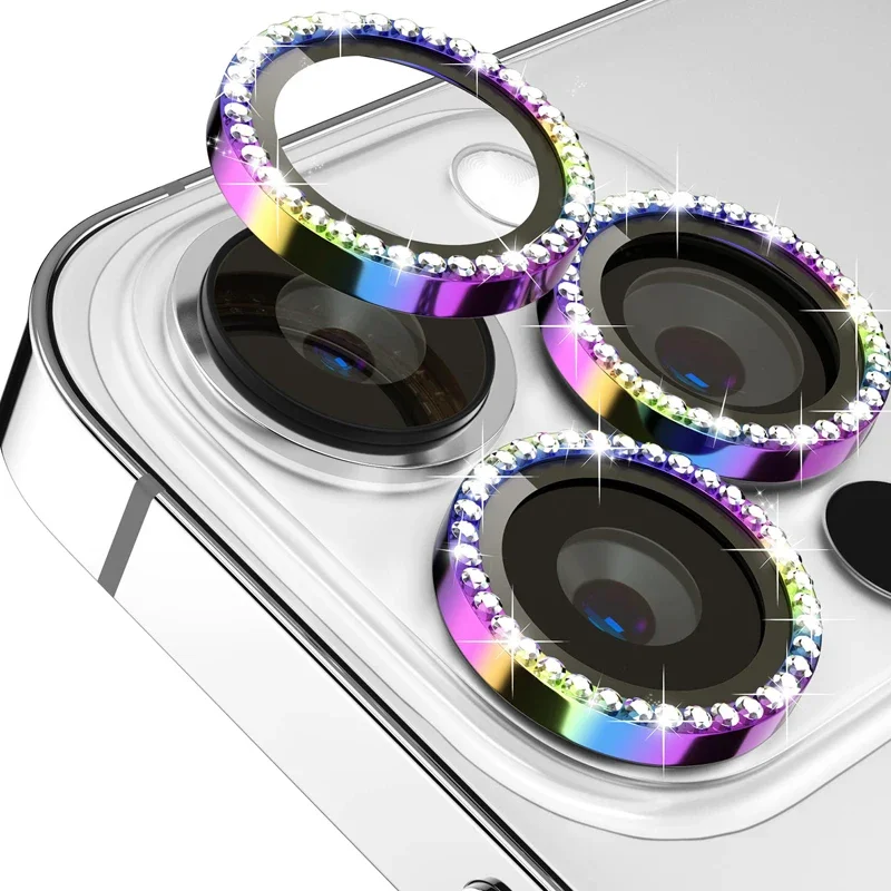 2-3PCS 3D Diamond Camera Lens For IPHONE 16 15 14 Plus 13 12 Pro Max 13 ...