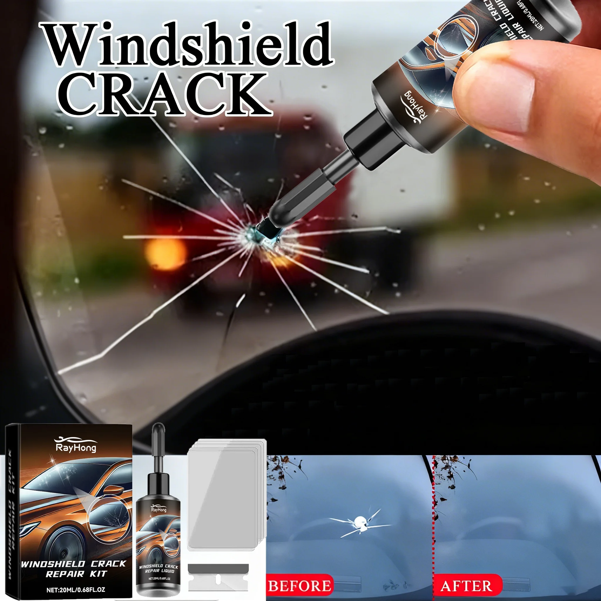 Windshield Crack Repair Fluid Car Window Repair Resin Windscreen ...
