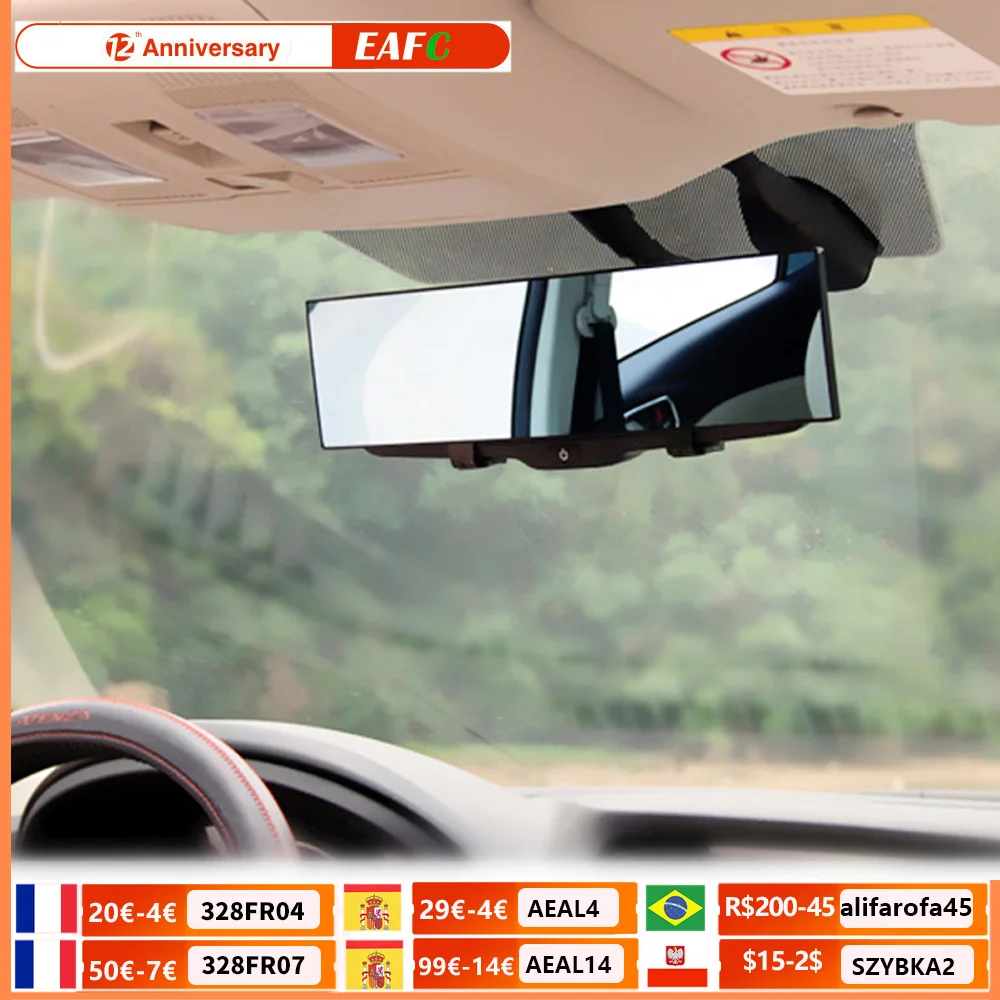 Espejo retrovisor HD para coche, retrovisor panorámico de gran angular ...