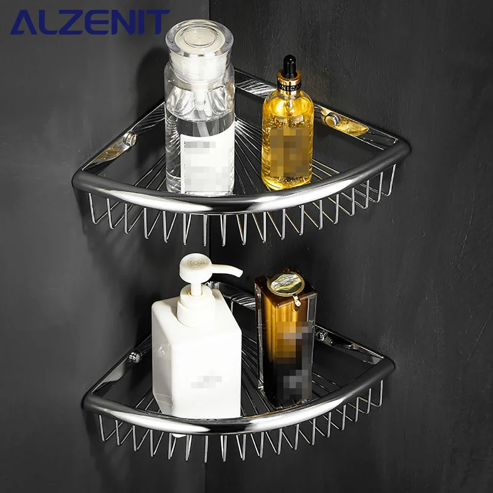 304-Stainless-Steel-Corner-Shelf-Wall-Mounted-Storage-Rack-Shower ...