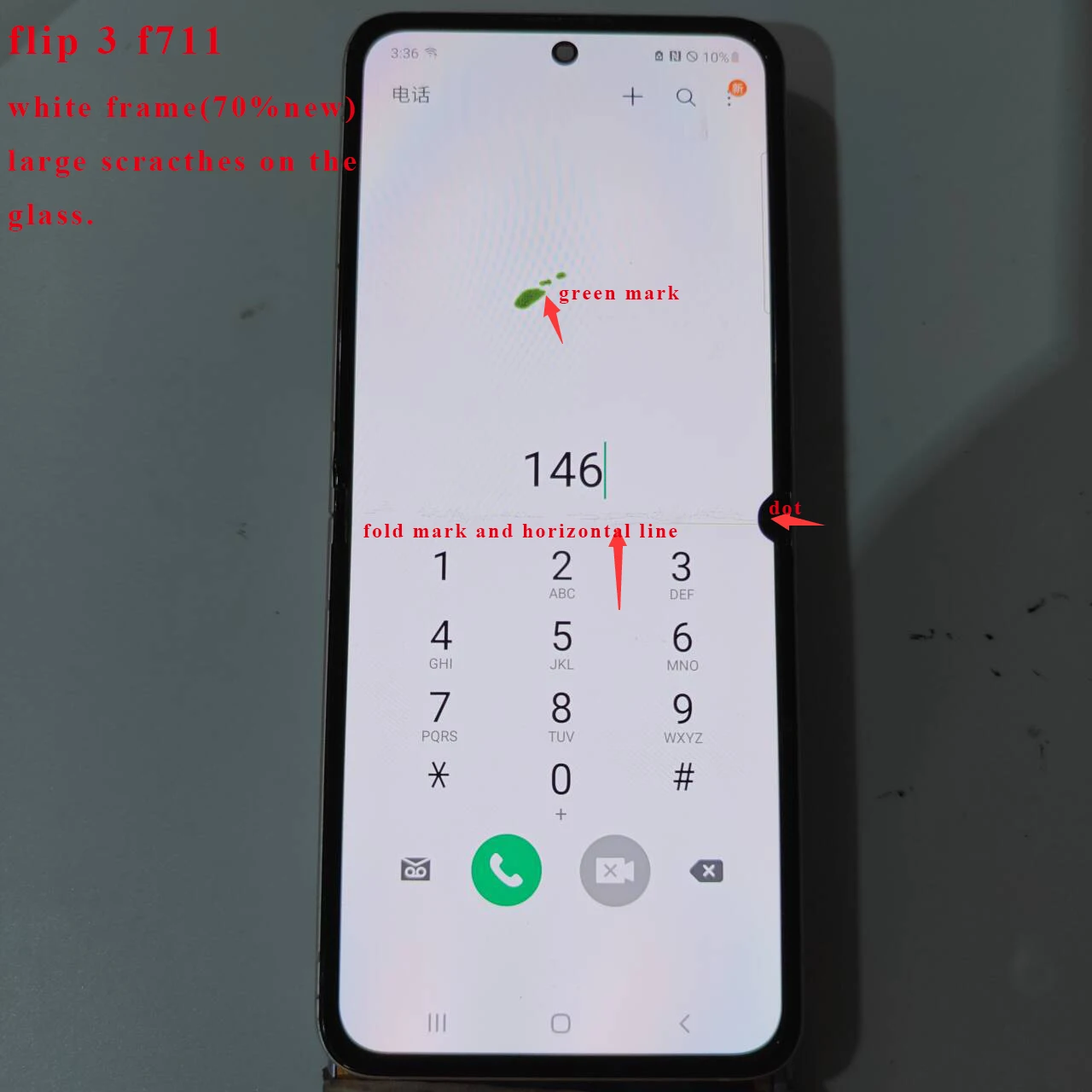 6-7-AMOLED-for-practice-with-defect-For-Samsung-Z-Flip-3-5G-F7110-F711N ...