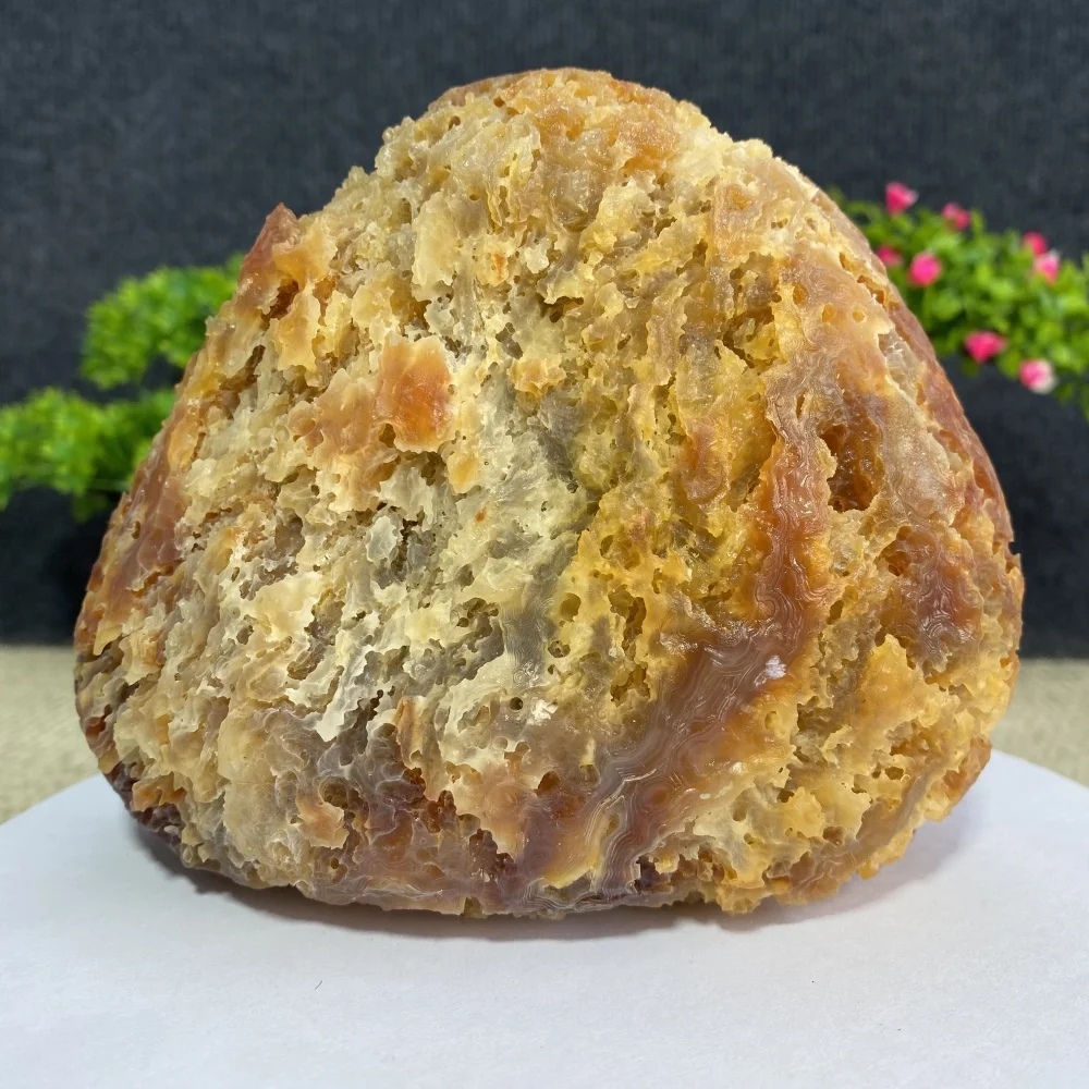 Natural Honeycomb Agate Crystal Raw Ore Specimen - Spiritual Meditation ...