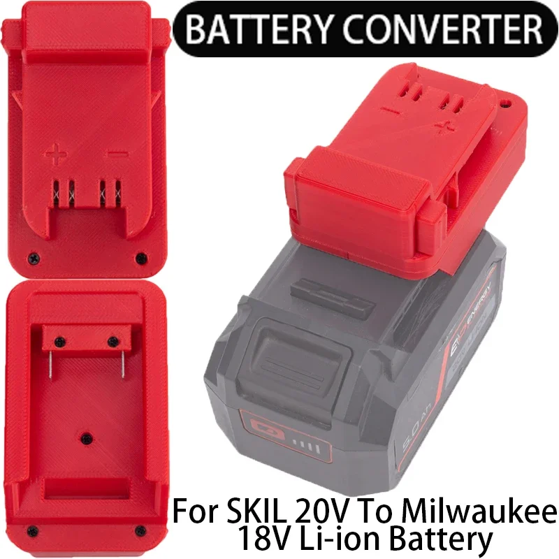 Battery Adapter Converter For Milwaukee 18V Li-ion Tool To SKIL 20V Li ...